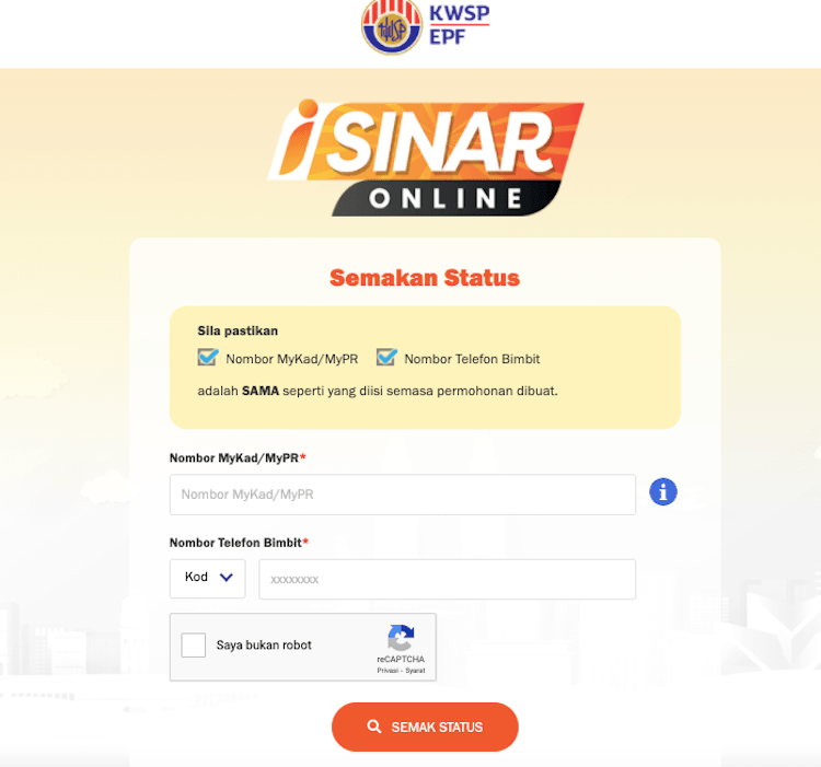 Cara Semakan Keputusan Dan Rayuan ISinar KWSP Online